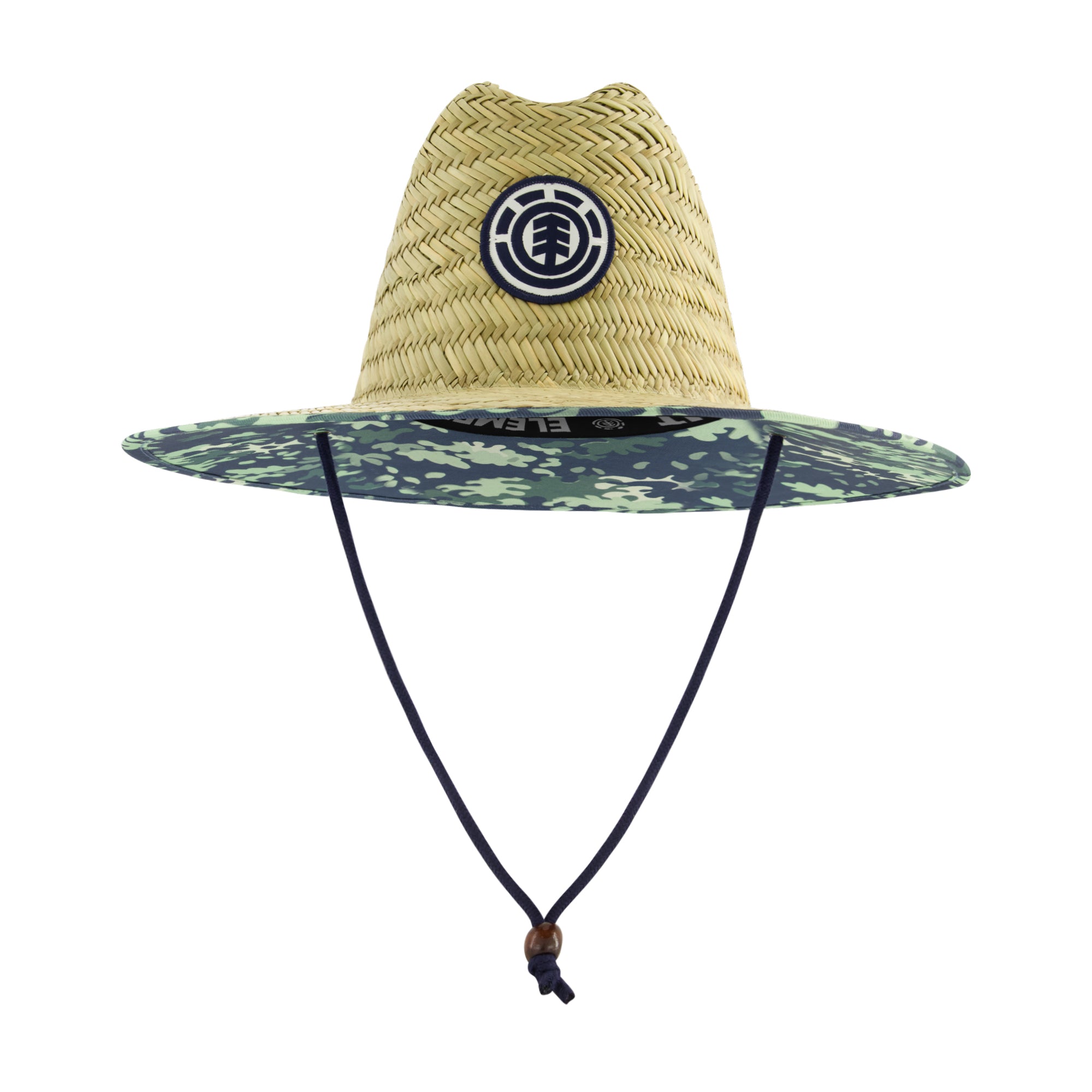 Element Woven Seagrass Lifeguard Hat with Camo Under Brim and Braided ...